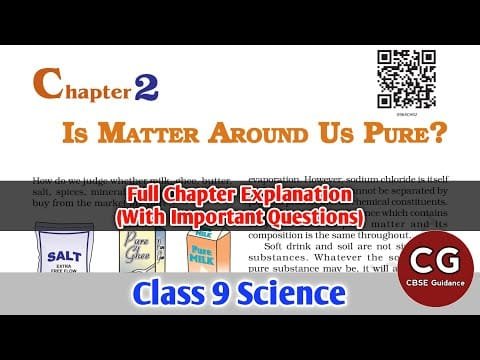 Is Matter Around Us Pure? Class 9 Science Most Important Questions ...