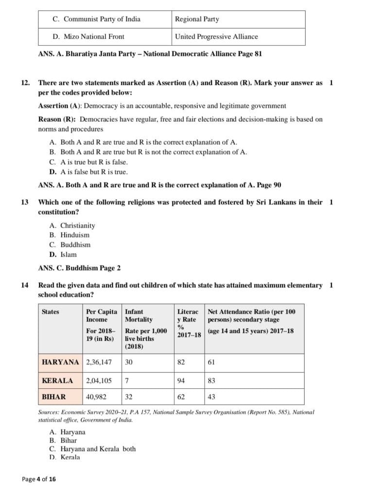 How To Use The CBSE Class 10 Social Science Official Sample Paper For ...