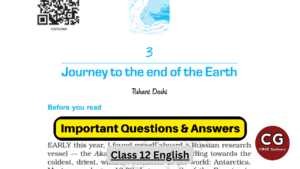 Journey To The End Of The Earth Class 12: Important Questions And ...