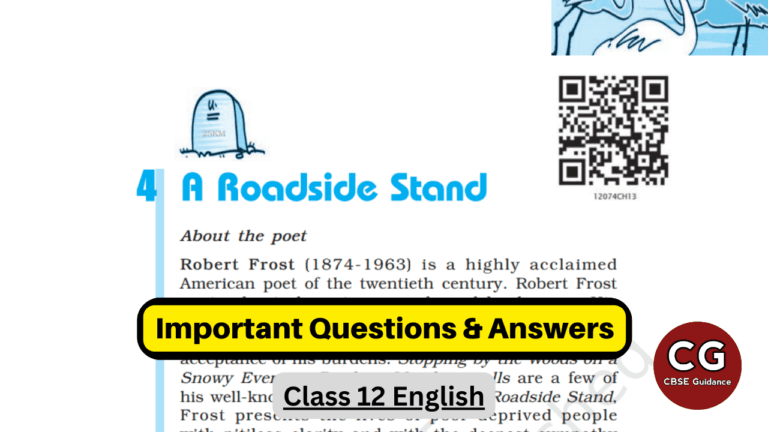 A Roadside Stand: Important Questions And Answers For Class 12 - CBSE ...