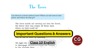 The Trees Class 10: Key Questions & Answers - CBSE Guidance