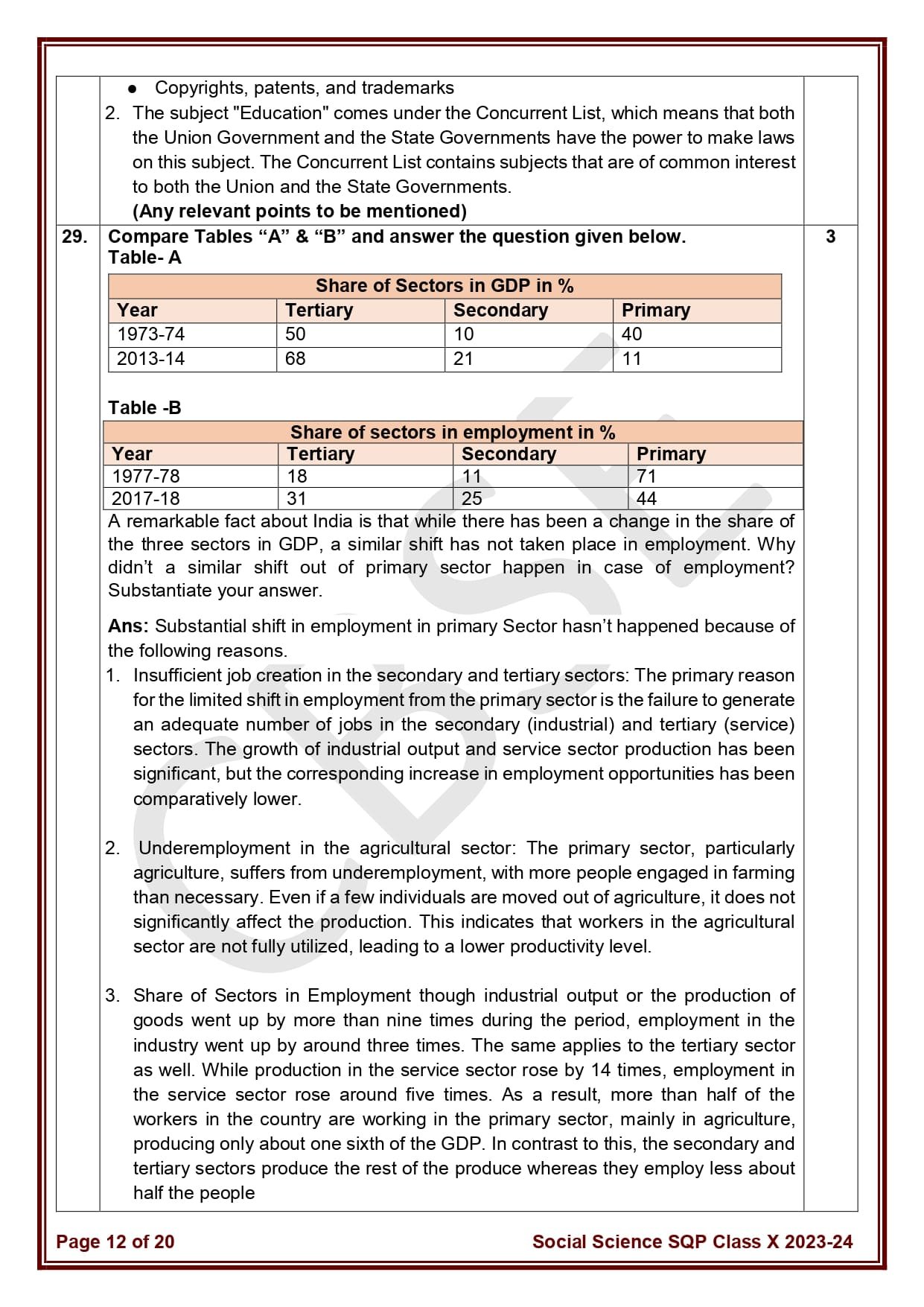 Practice Makes Perfect: CBSE Class 10 Social Science Sample Paper 2023 ...