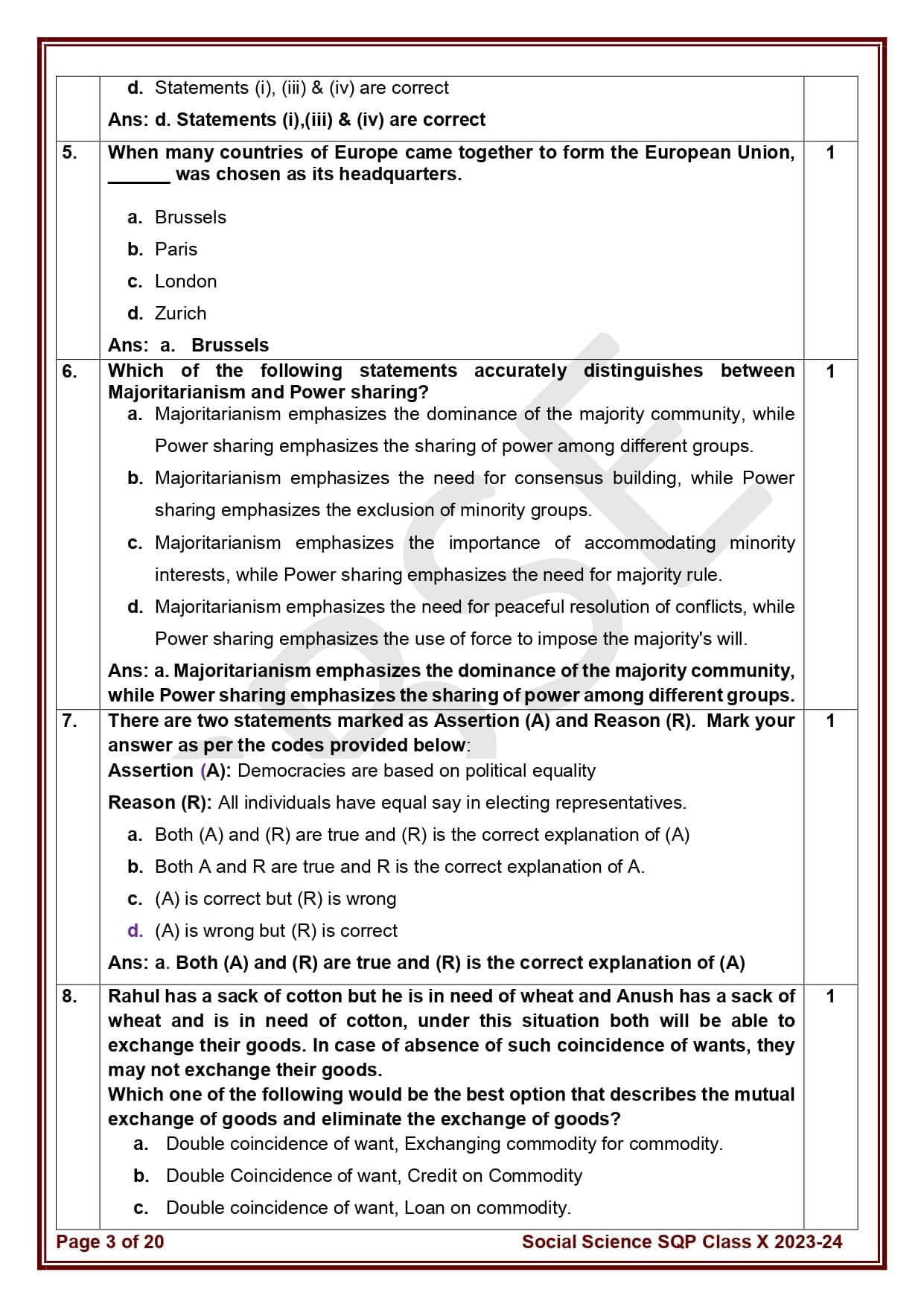 Practice Makes Perfect: CBSE Class 10 Social Science Sample Paper 2023 ...