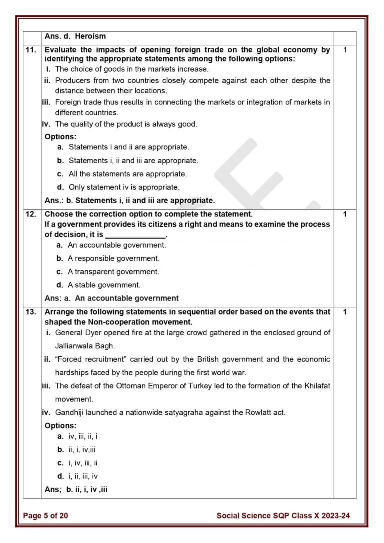 Practice Makes Perfect: CBSE Class 10 Social Science Sample Paper 2023 ...