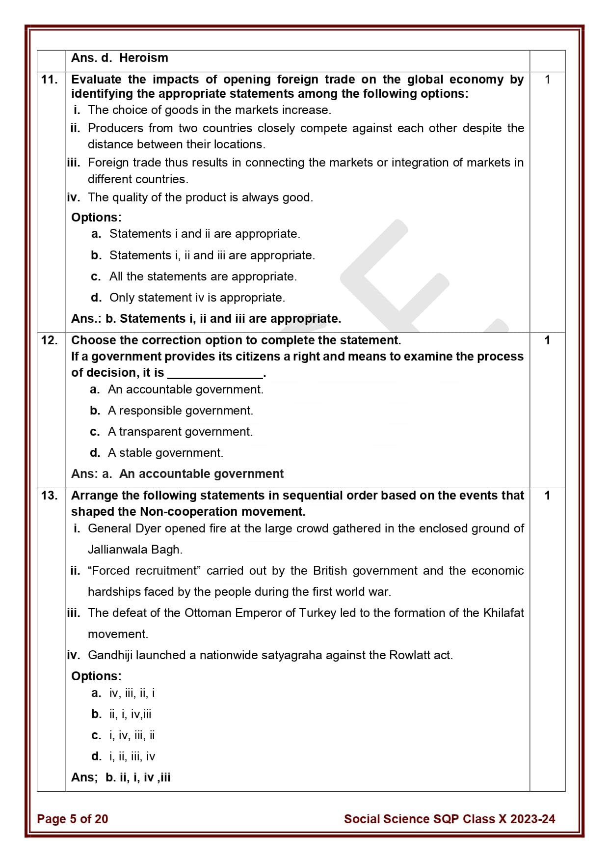 Practice Makes Perfect CBSE Class 10 Social Science Sample Paper 2023