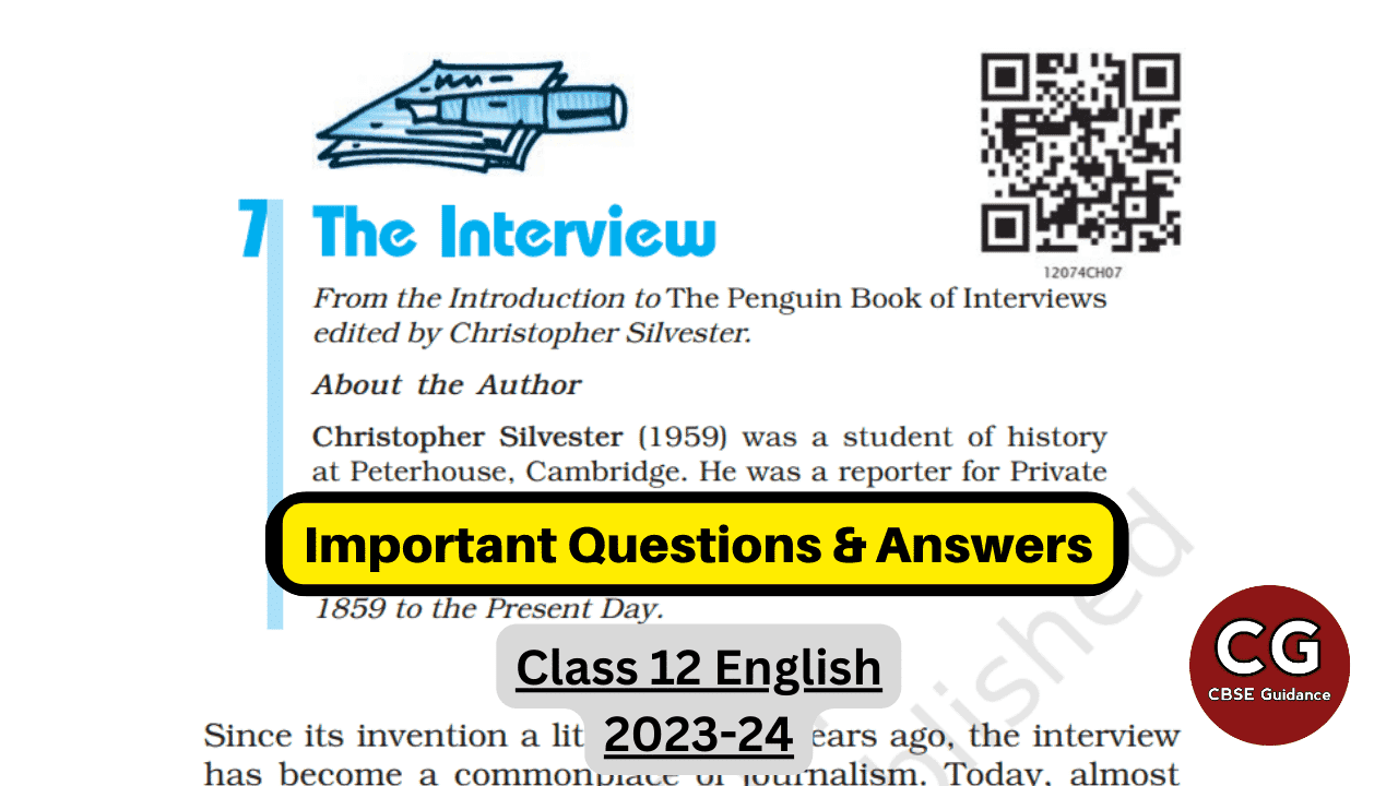 The Interview Class 12: Must-Know Questions and Answers - CBSE Guidance