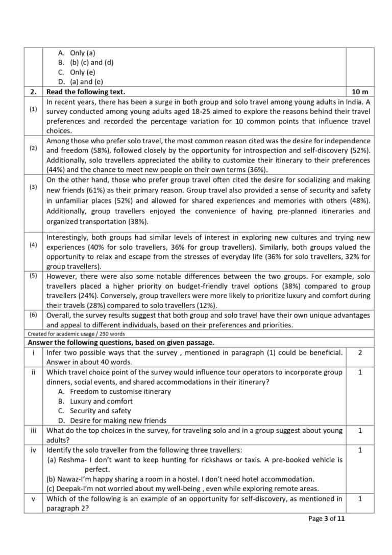 CBSE Class 12 English Sample Paper 2023-24 With Solutions - CBSE Guidance