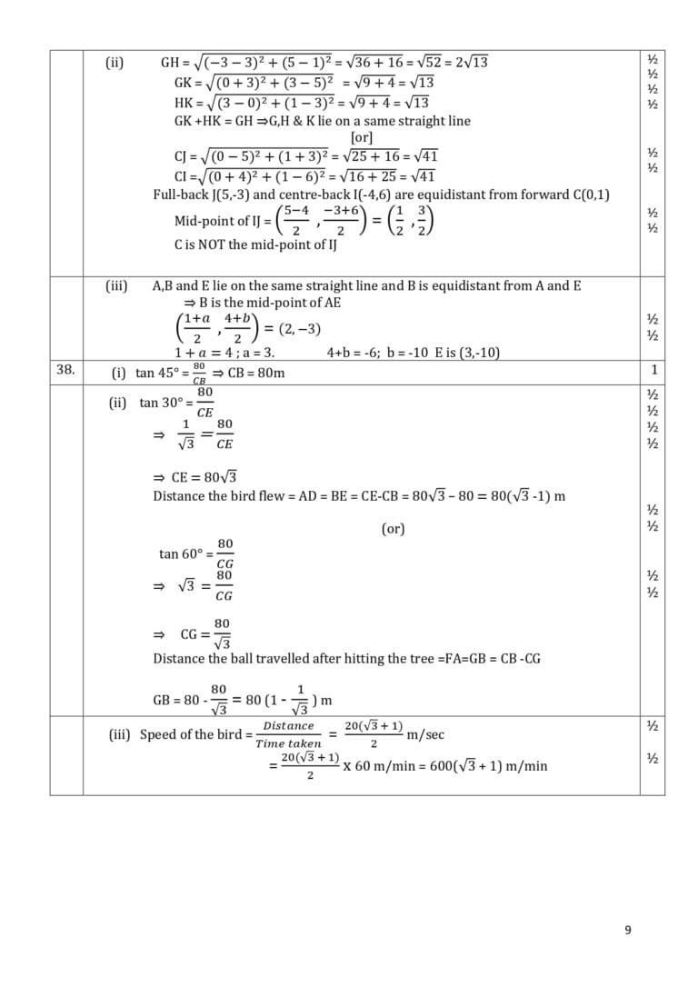 CBSE Class 10 Maths Sample Question Paper 2023 24 With Solutions CBSE