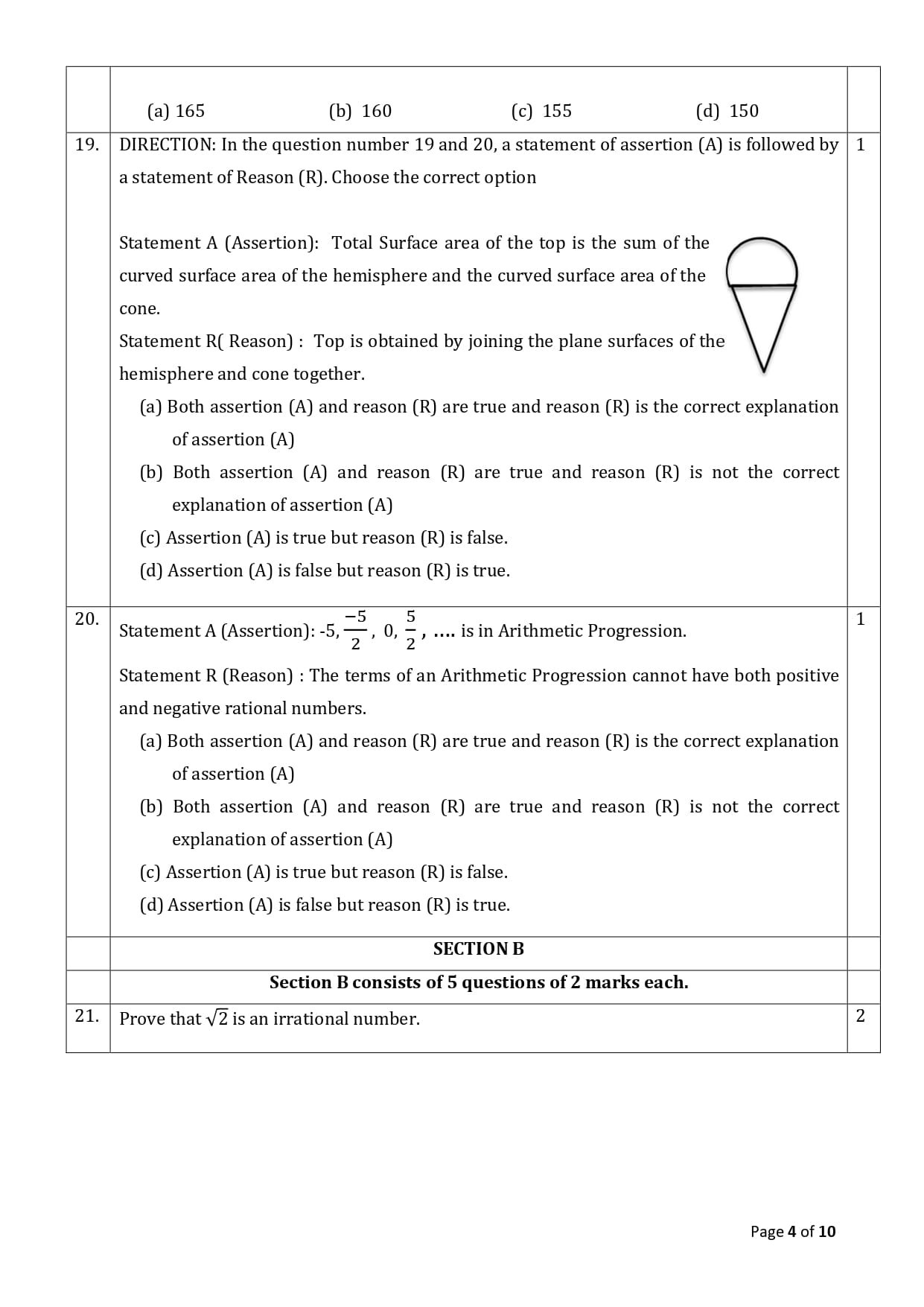 CBSE Class 10 Maths Sample Question Paper 2023 24 With Solutions CBSE CBSE Class 10 Maths Sample Question Paper 2023 24 With Solutions CBSE