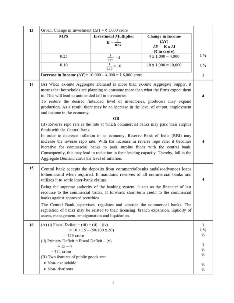 2024-25 Class 12 Economics Sample Paper: Your Roadmap To Success - CBSE ...