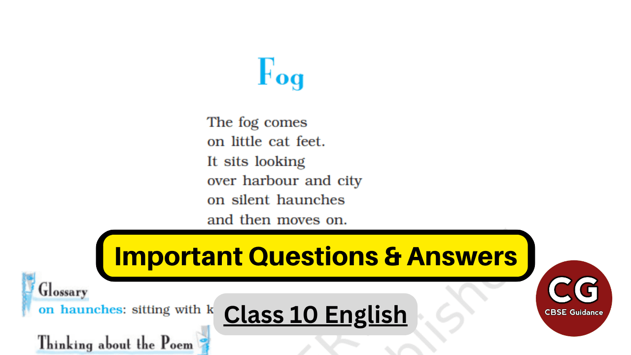 Fog: Class 10 English Poem Key Questions Answers - CBSE Guidance