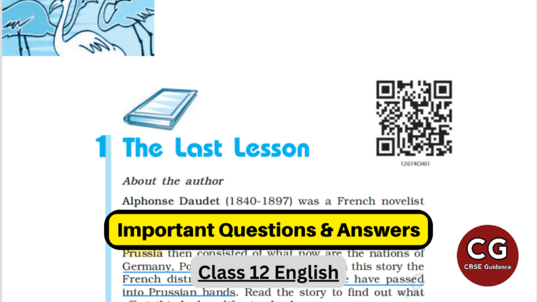 The Last Lesson Class 12: Top Questions And Answers For Exam ...