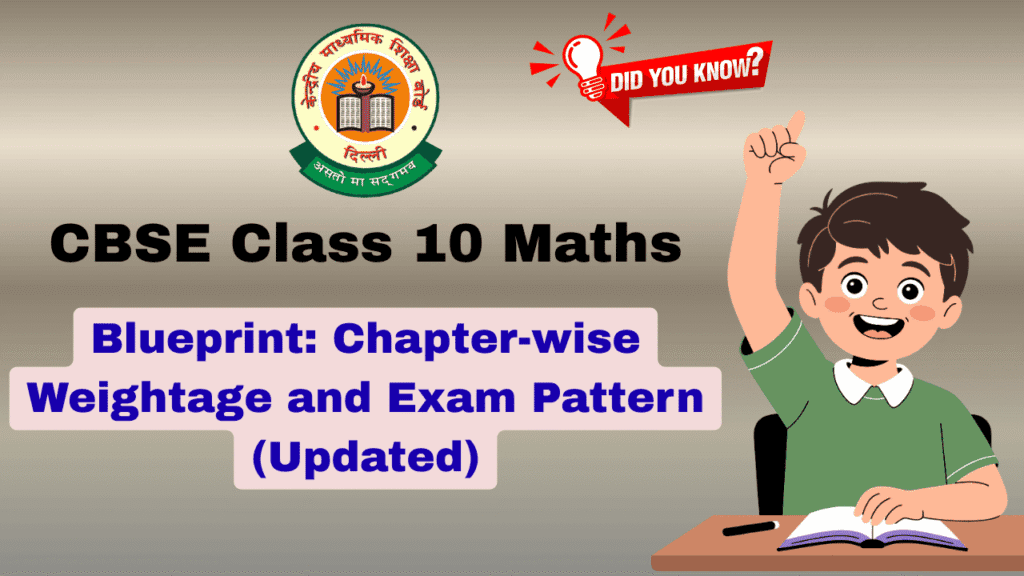 CBSE Class 10 Maths Blueprint 2025-26: Chapter-Wise Weightage And Exam ...