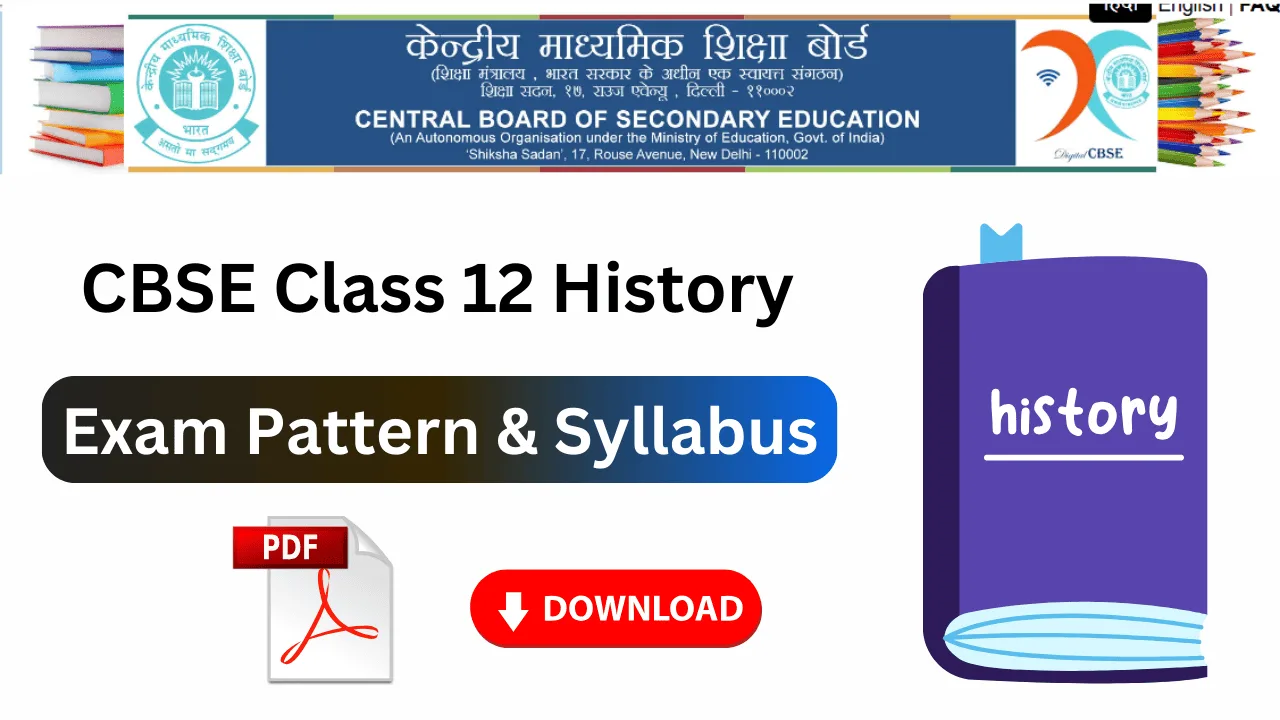 CBSE Class 12 History Syllabus 2025-26: Download PDF & Full Exam ...