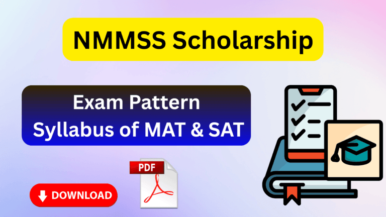 NMMSS 2025-26 Exam Pattern & Syllabus – Download PDF - CBSE Guidance