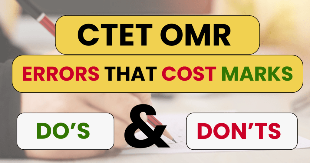 CTET OMR Sheet Filling Instructions (With Mistakes & How To Avoid Them ...