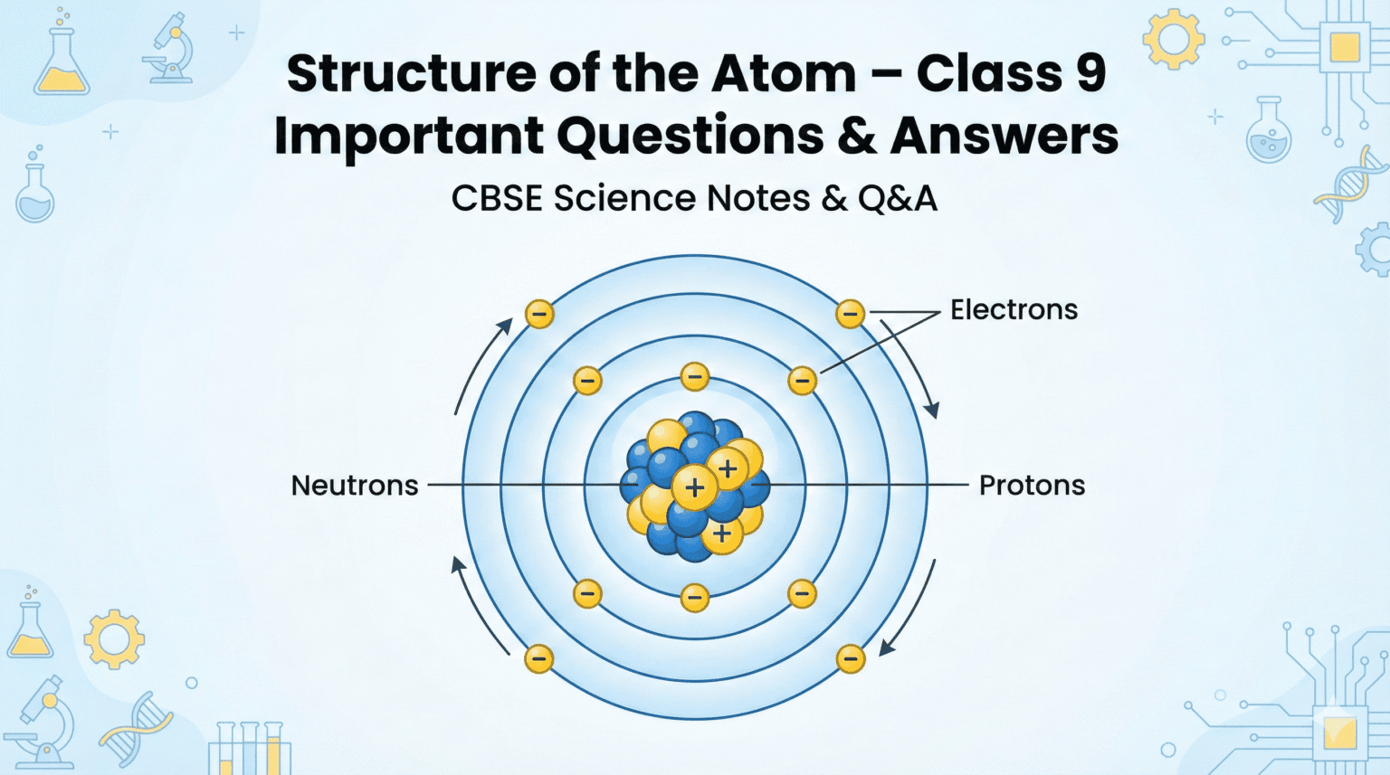 Structure Of The Atom – Important Questions And Answers For CBSE Class 9 - CBSE Guidance